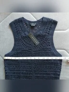 Theory | Dresses | Hptheory Nirlee Sag Harbor Crochet Open Knit Navy ...